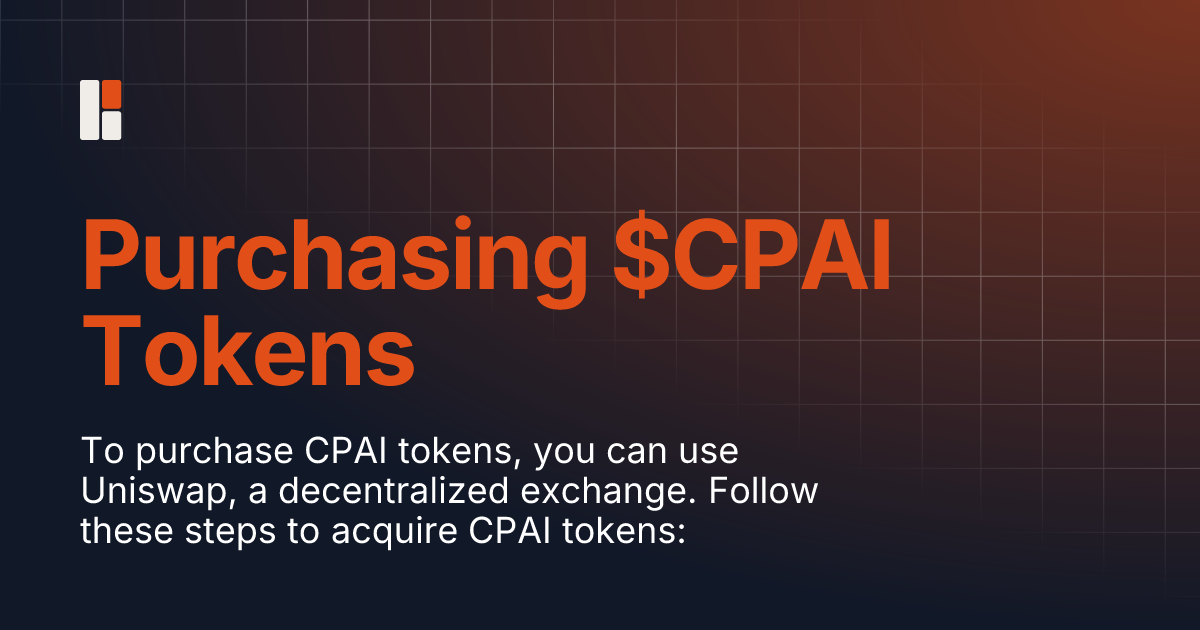 Purchasing $CPAI Tokens | CPAI by Moontax